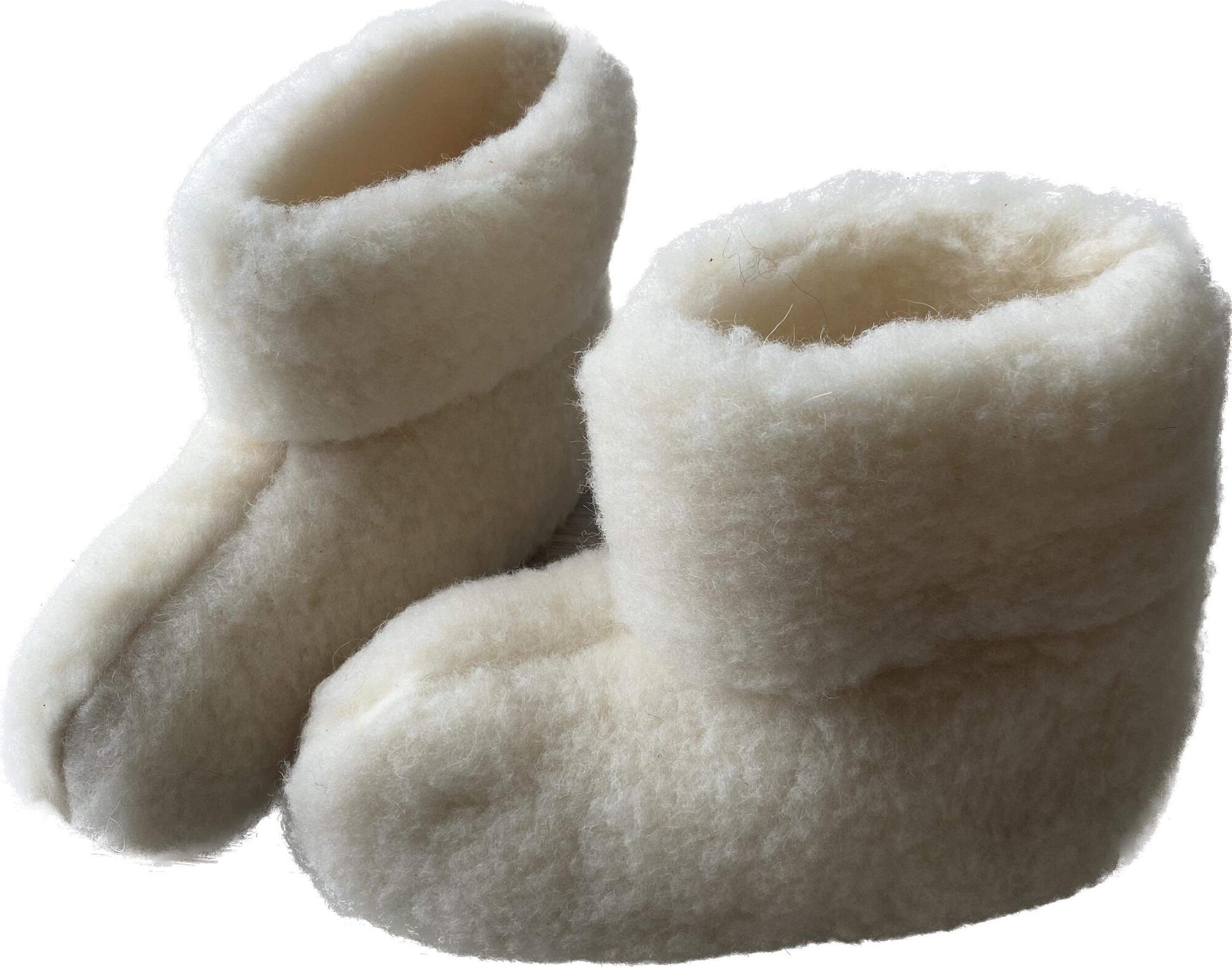 Uld Hjemmesko - Hvid - 100% merino uld